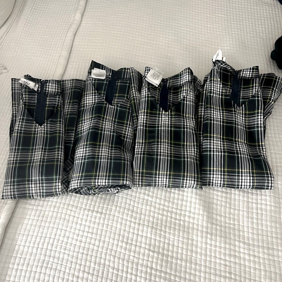 Dresses | Dennis Uniform Jumper Dress Plaid Green Blue Yellow | Poshmark